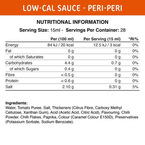 APPLIED NUTRITION PERI PERI SAUCE 425ML