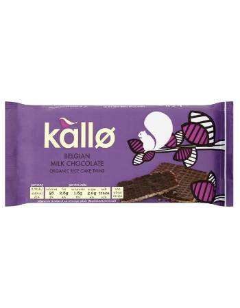 KALLO MILK CHOCOLATE RICE CAKES THINS 90G