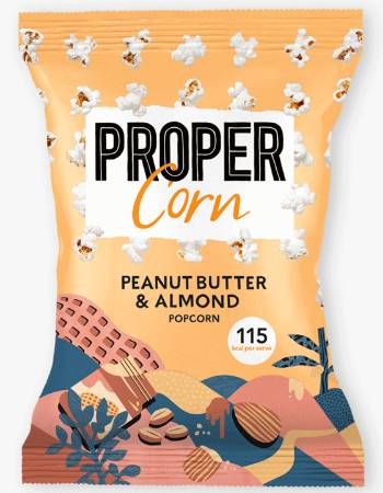 PROPERCORN PEANUT BUTTER AND ALMOND POPCORN 90G