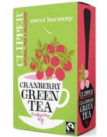 CLIPPER TEA GREEN CRANBERRY 20 BAGS