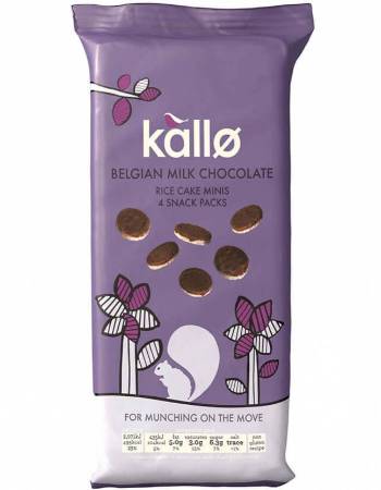 KALLO BELGIAN MILK CHOCOLATE MINIS - 4 SNACK PACKS 22.5G