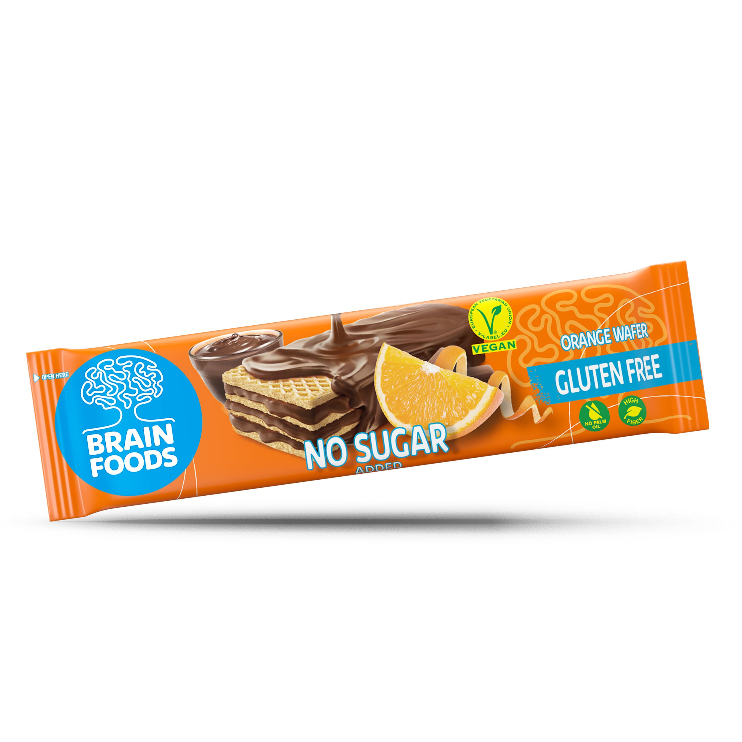 BRAIN FOODS CHOCOLATE ORANGE WAFER 40G